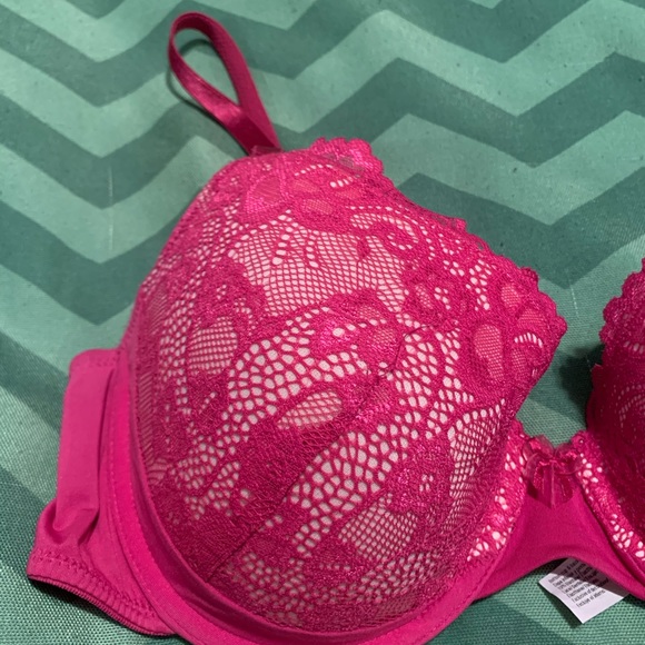 Maidenform | Intimates & Sleepwear | Maidenform Lace Hot Pink Pushup ...